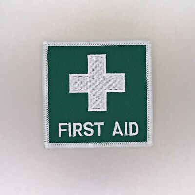 First Aid Patch — Iron Sew On — Embroidered Badge — Medical Green ...