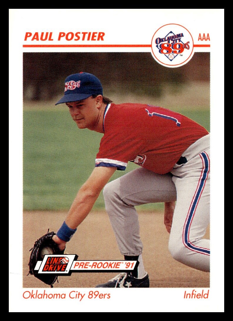 1991 Line Drive AAA #320 Paul Postier Oklahoma City 89ers Baseball Card ...