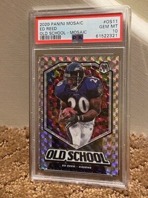 2020 Panini Mosaic Old School Ed Reed PSA 10 Card NEW CASE LOW POP | eBay