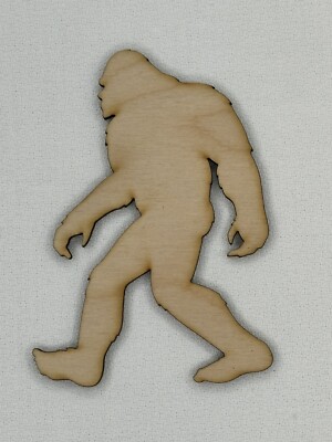 Custom Laser Cut Unfinished Bigfoot Sasquatch Shape Wood Craft Cutout ...