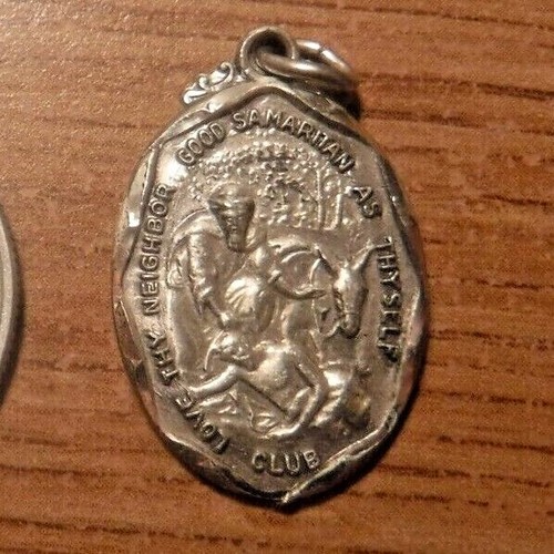 Vintage Sterling Silver Good Samaritan Club, Sacred Heart of Jesus ...