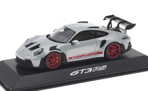 1:43 SPARK 2023 PORSCHE 911 992 GT3 RS Ice Grey Pyro red L.E. 2022 ...