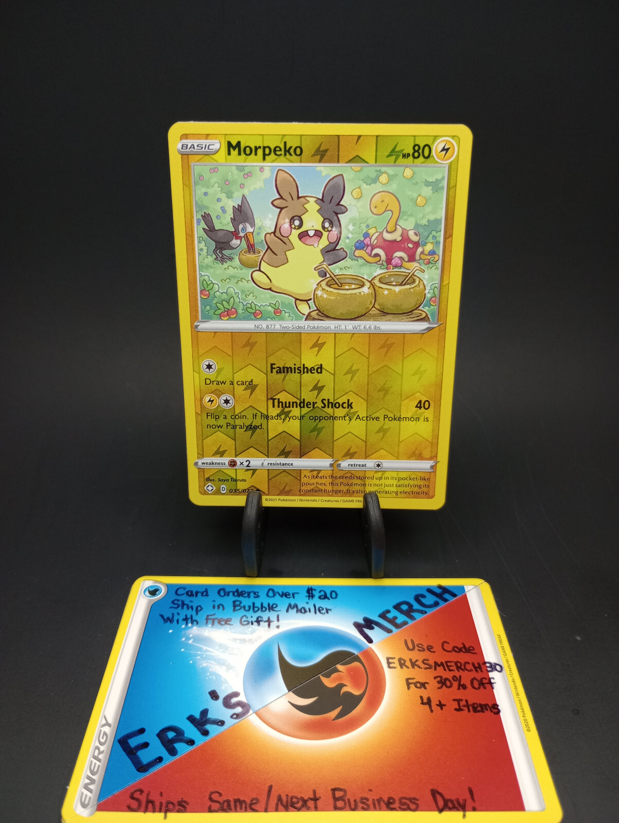 Morpeko 035/072 Shining Fates Reverse Holo Common Pokemon Card | eBay