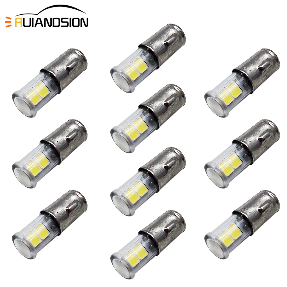 10pcs White BA7S LLB281 GLB281 2835 4 LED Dash Gauge Warning Light Bulb ...