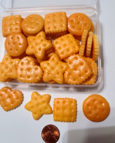 Miniature Resin Flat back CRACKERS (48) PCS STAR,HEART,CIRCLE,SQUARE ...
