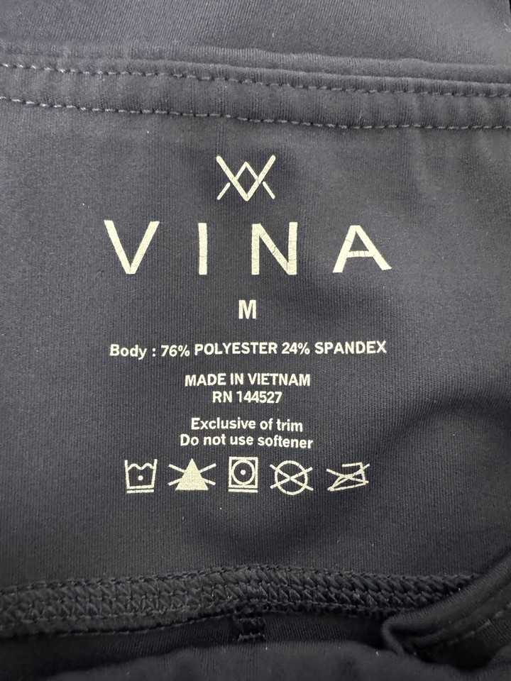 VINA Women's Navy Blue Elastic Waist Pull-On Crop Leggings Size M | eBay