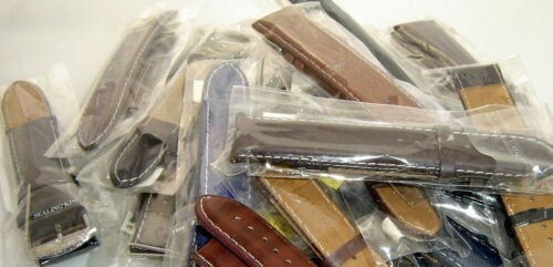 5 Pair of 18 mm genuine leather watch straps wholesale job lot free ...
