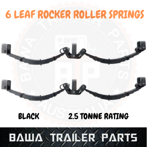 6 Leaf 2500Kg Rocker Roller Tandem Trailer Spring Set Caravan Horse ...