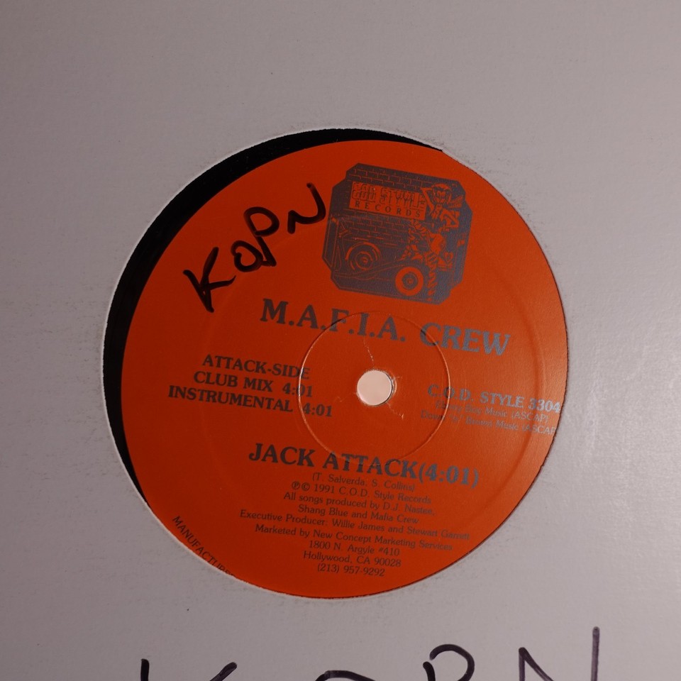 M.A.F.I.A. Crew – Jack Attack 12" Single 1991 C.O.D. Style Hip Hop Rap ...