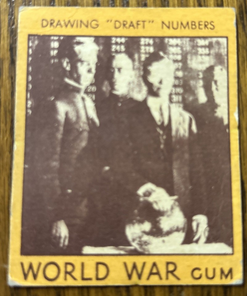 1933 Goudey World War Gum #3 Drawing Draft Numbers | eBay