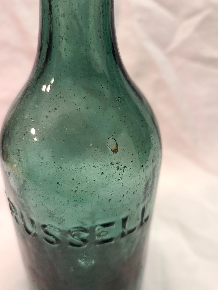 RARE! Green Wm. Russell Pontil Soda Bottle Baltimore Maryland | eBay