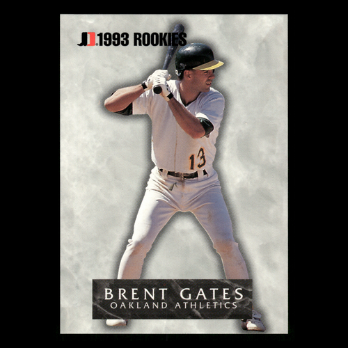 Brent Gates #4 1993 Jimmy Dean Rookies Oakland Athletics Baseball Card ...