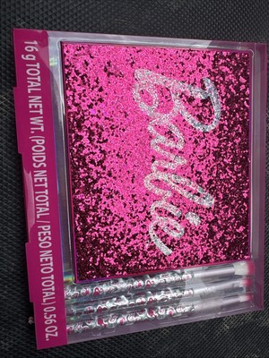 New Barbie Eye Shadow Palette Kit Mirror Brushes Cosmetics Pink Sparkly ...