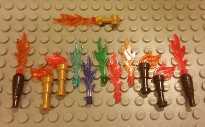 Lego NEW - Flame Fire Torch Plume Lightning Bolt Castle | eBay