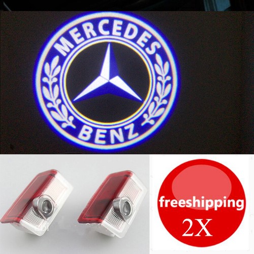 2X Car LED Door Laser Projector HD Lights For Benz A B C E ML GL GLA GLC GLS | eBay Australia
