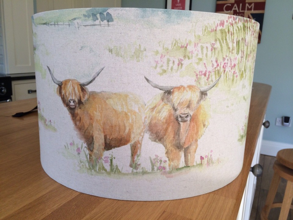 Highland Cow Lamp Shade Voyage Cattle Cows Calves Country Farm ...