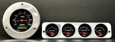 1942 1943 1944 1945 1946 1947 1948 Ford Car 5 Gauge Dash Panel Insert ...