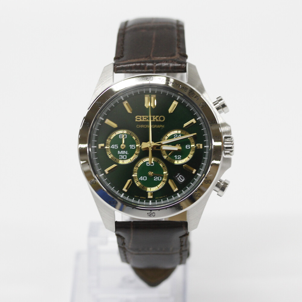 SEIKO SPIRIT SBTR017 Quartz hardlex Green Brown | eBay
