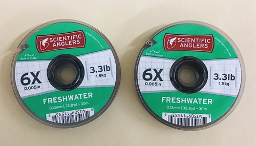 Lot of 2 Scientific Anglers 115339 Nylon Tippet 6X 3.3lb Clear 30 ...