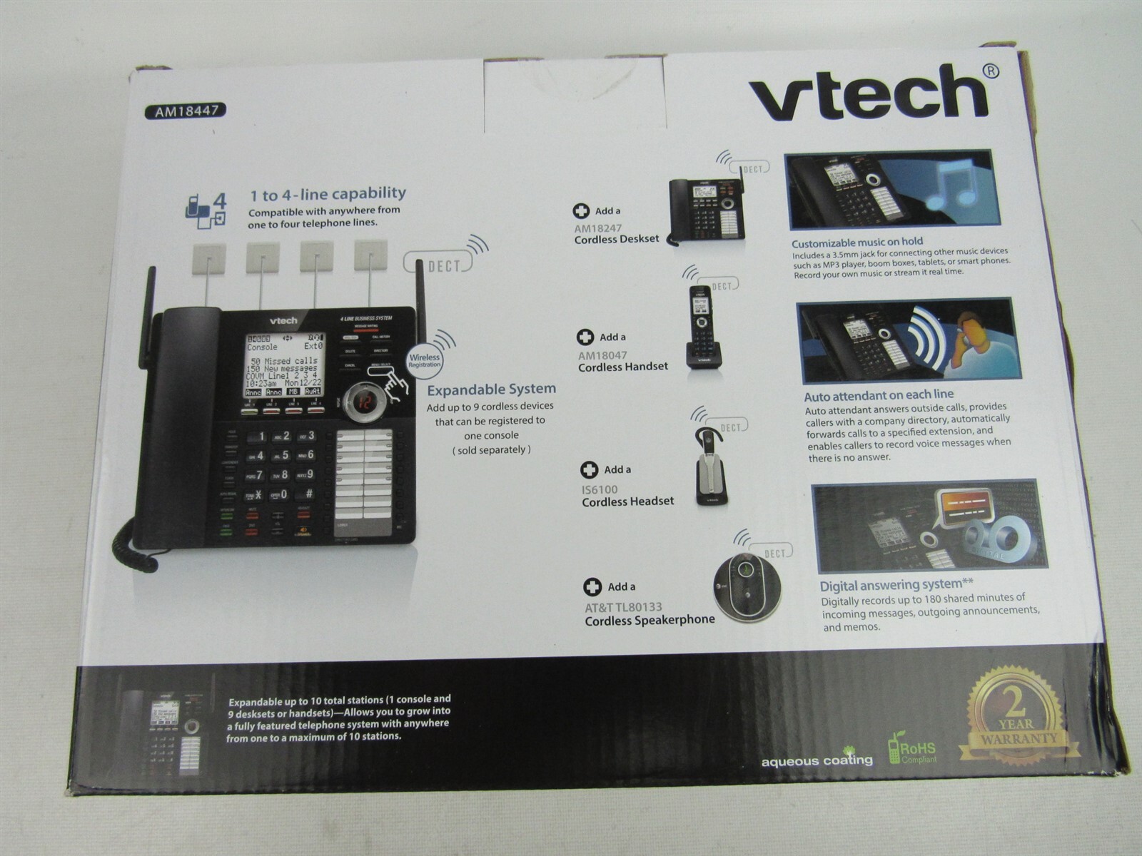 VTech AM18447 Business Office Phone System Main Console for sale online ...