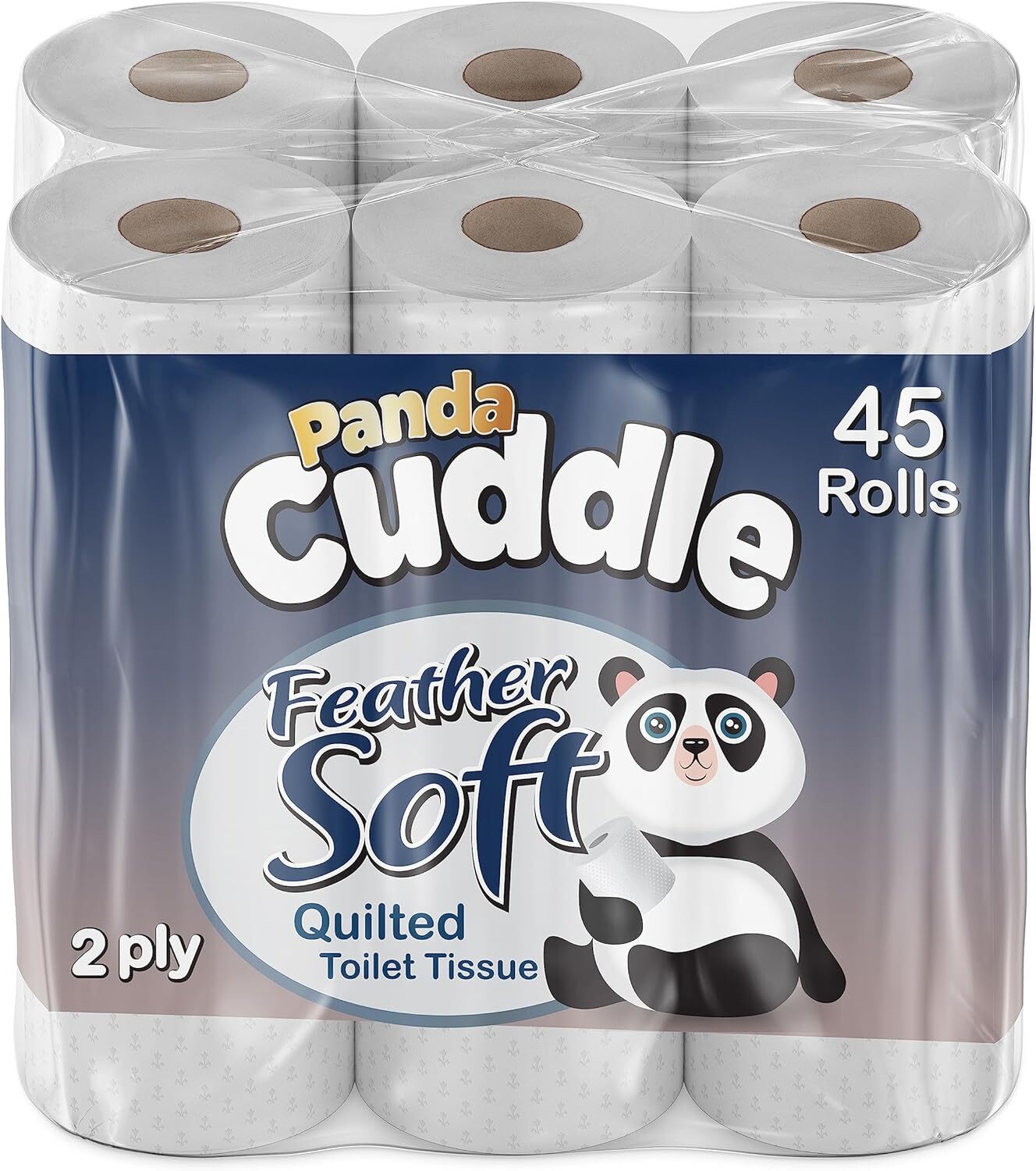 Panda 3 PLY Toilet Rolls Soft Unscented Loo Toilet Tissue Paper Bulk ...