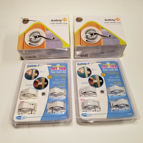Safety 1st Magnetic Tot Lock Set, Lever Handle Lock Set Lot with Bonus ...