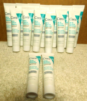 CeraVe~Acne Control Cleanser 0.34 fl. oz. Total of 15 Travel/ Sample ...