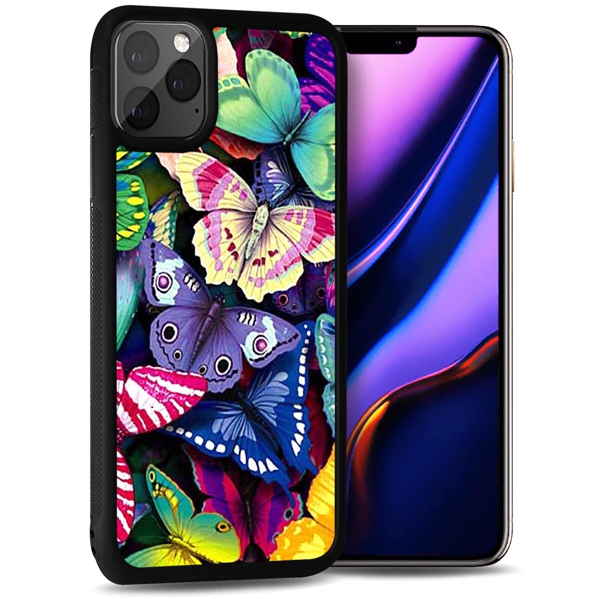 ( For iPhone 11 Pro Max ) Back Case Cover AJ12009 Colour Butterfly | eBay