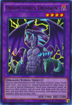 Doom Virus Dragon - DRL3-EN057 - Ultra Rare - 1st Edition x1 - Lightly ...