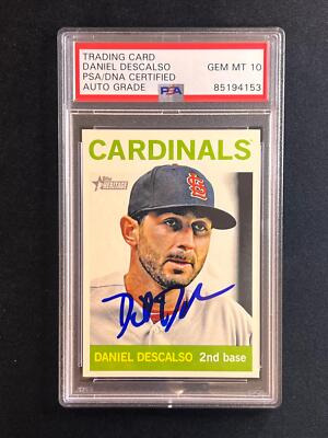 2012 Topps Heritage #134 Daniel Descalso Signed Card PSA Slabbed Auto ...