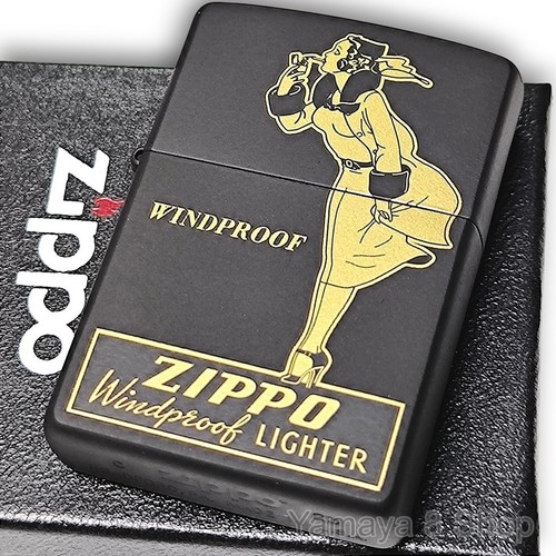 Zippo Windy Windproof Lady Black Matte Lighter Used with Case | eBay