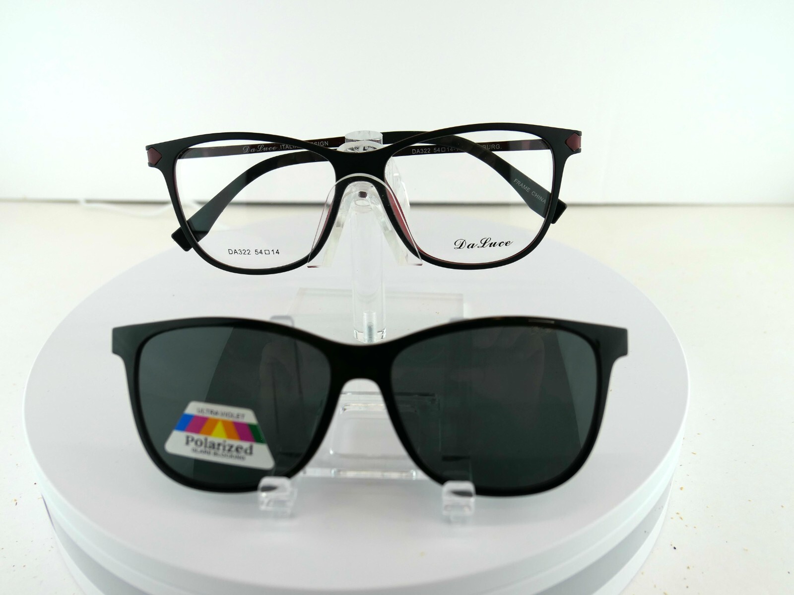 DA LUCE MAGNETIC CLIP DA 322 BLK/BUR 54/14/140 Eyeglass Frames | eBay