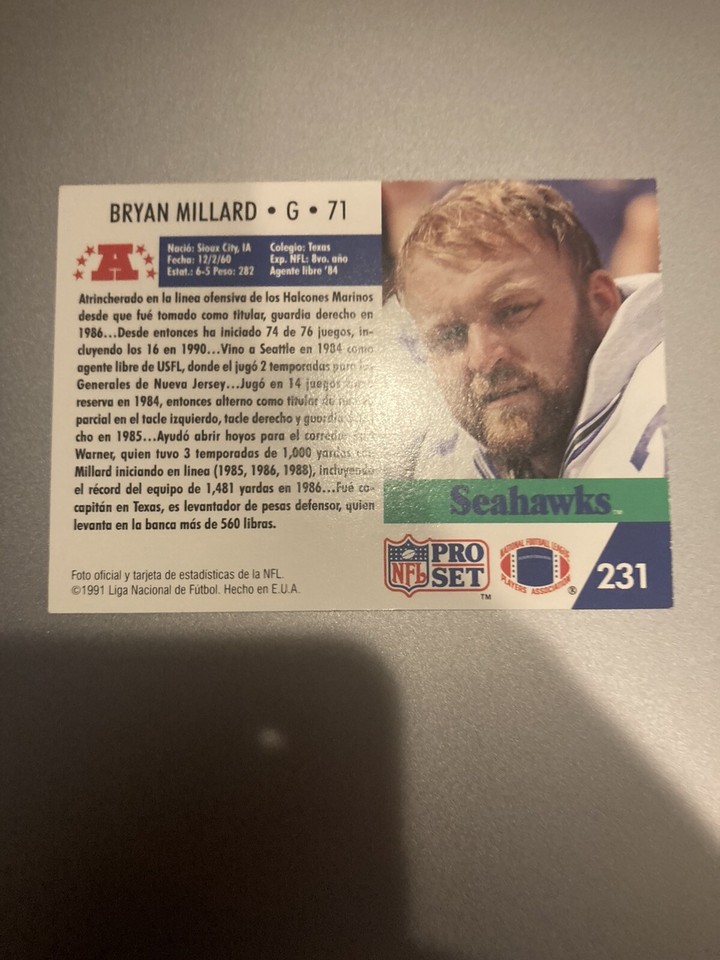 1991 Pro Set Spanish #231 Bryan Millard | eBay
