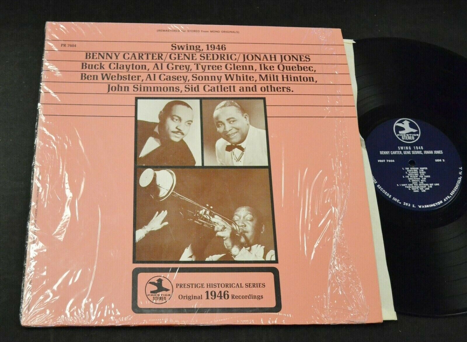 Benny Carter Ike Quebec Ben Webster Prestige LP 7604 SWING 1946 Gene ...