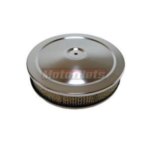 10" x 2" Round Chrome Air Cleaner Chevy SBC 350 BBC 454 Ford Holley ...