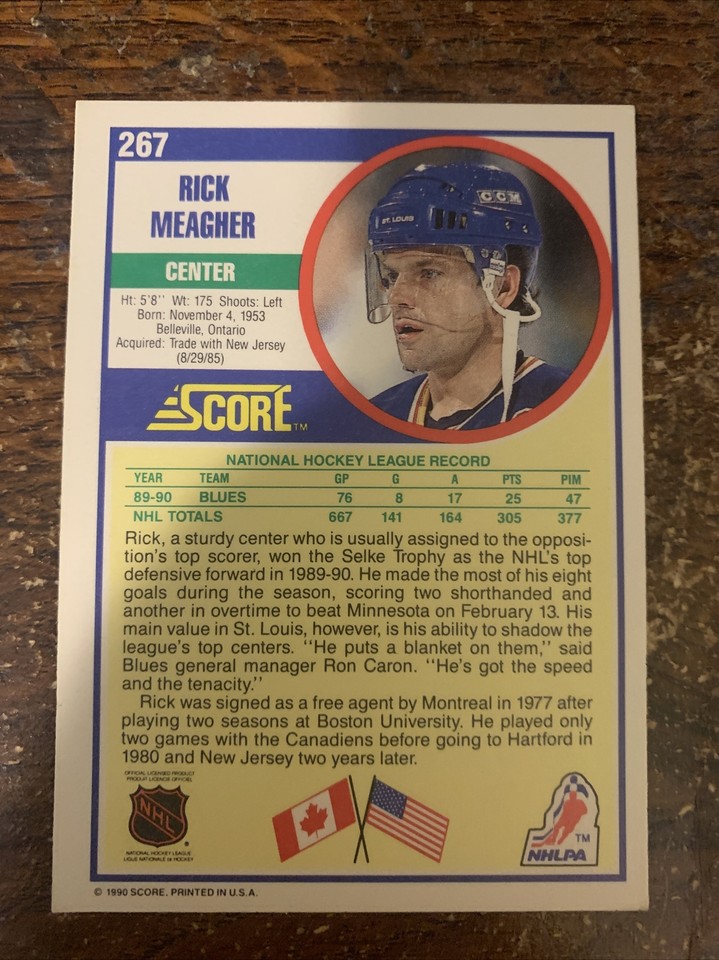 1990-91 Score Rick Meagher St. Louis Blues #267 | eBay
