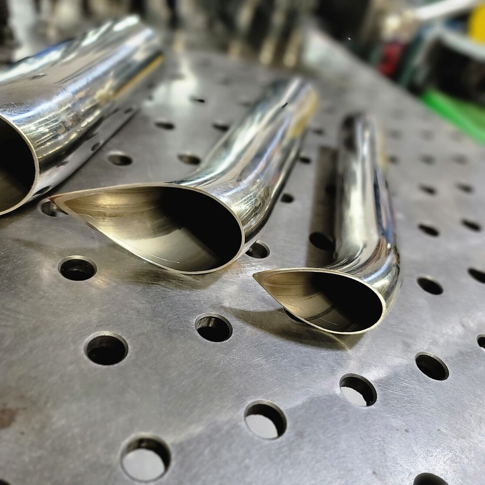 SBP Stainless Steel Tear Drop Exhaust Tip 3.0" in With Aluminum Trim ...