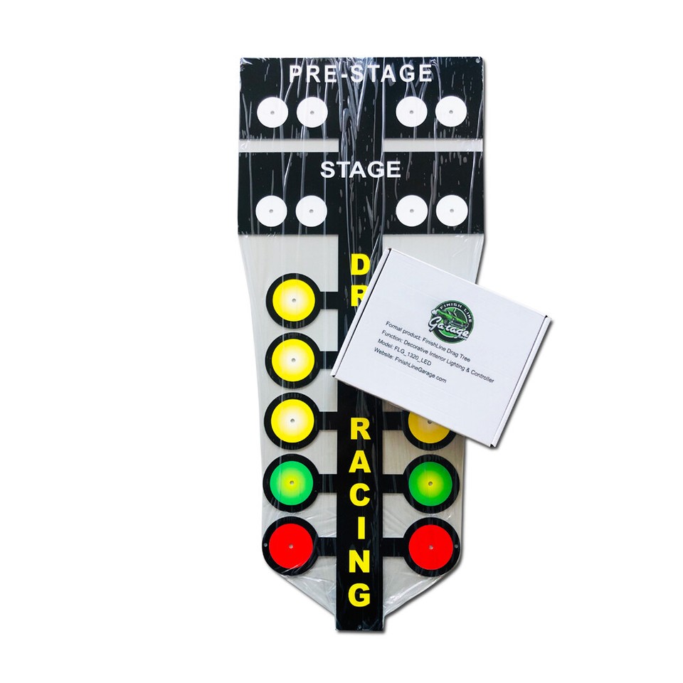 Large LED Light up Drag Tree Racing Metal Sign Garage art decoration ...