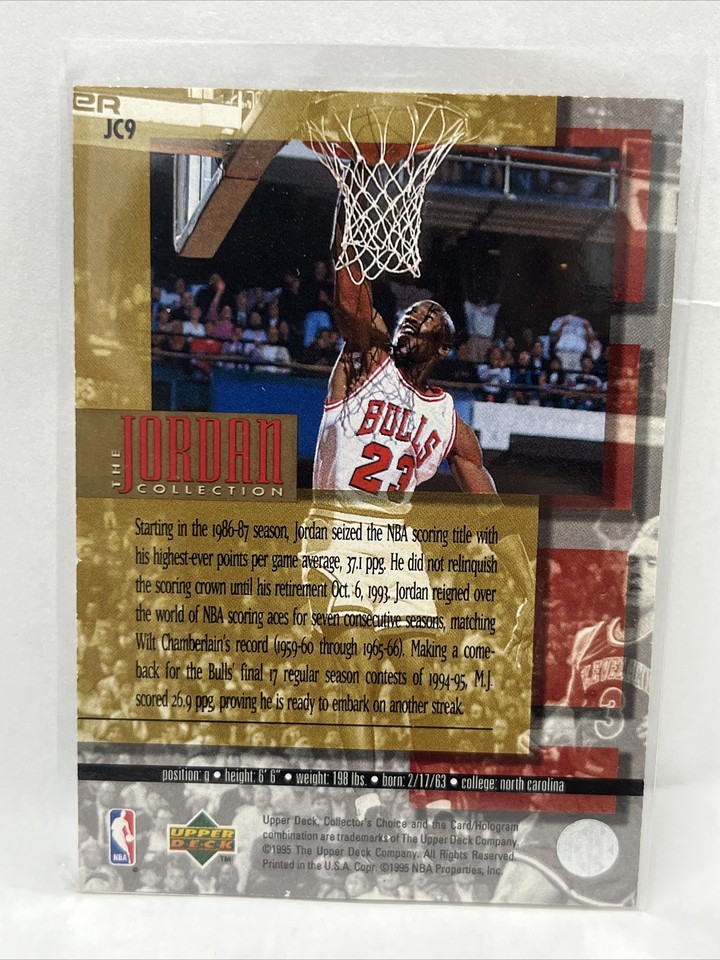 1995 Upper Deck Collector's Choice Michael Jordan JC9 Jordan Collection ...