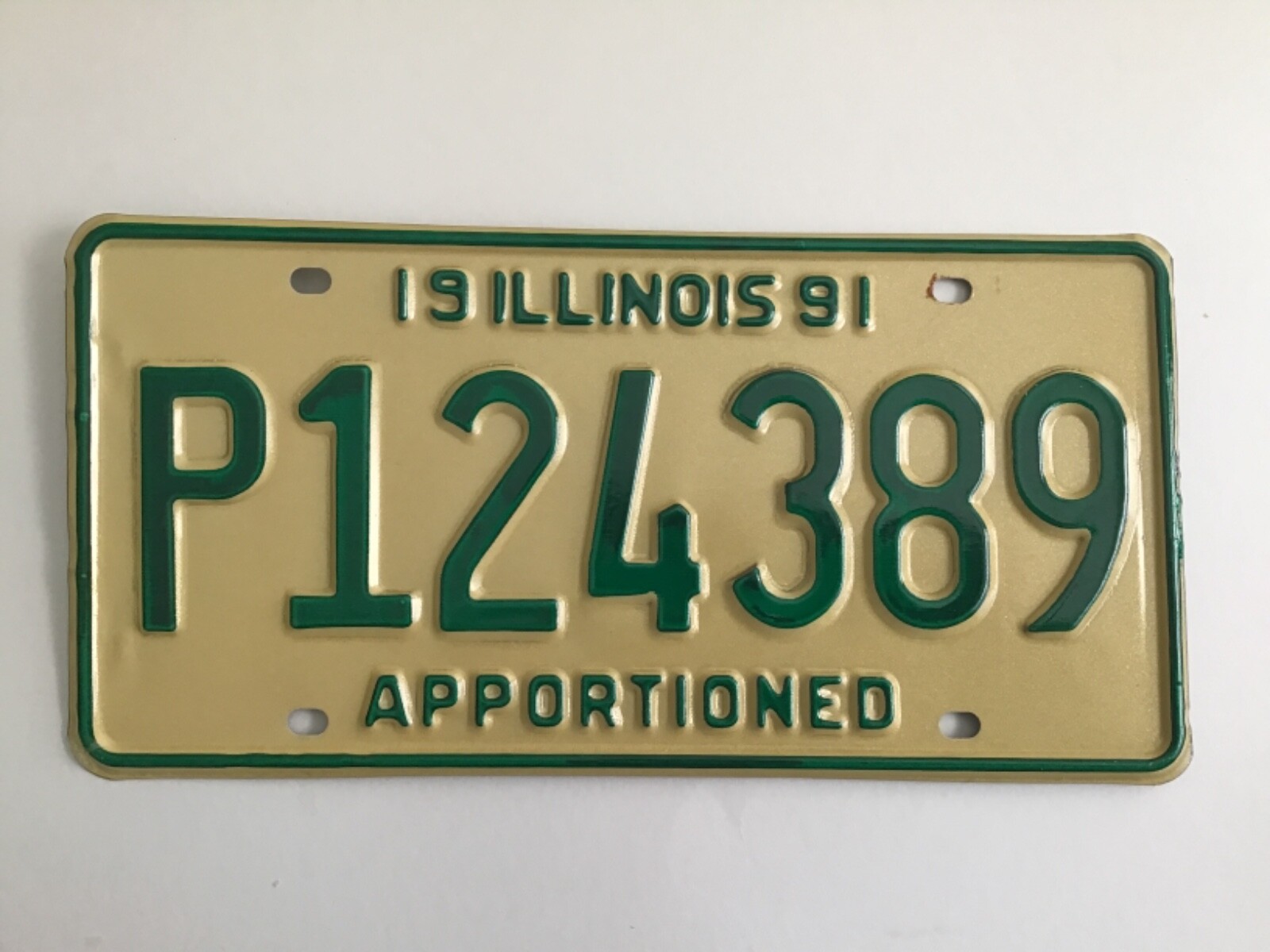 1991 Illinois Apportioned License Plate Tag | eBay