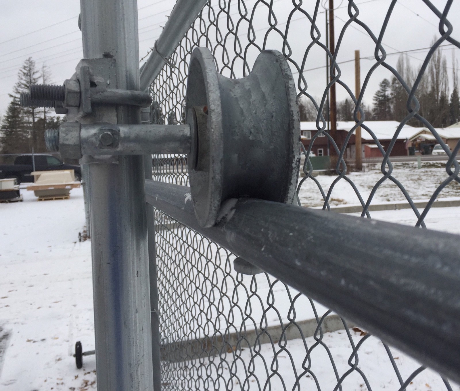 (2) Chain Link Rolling Gate NYLON TRACK ROLLERS: 2" x 1-5/8" Track ...