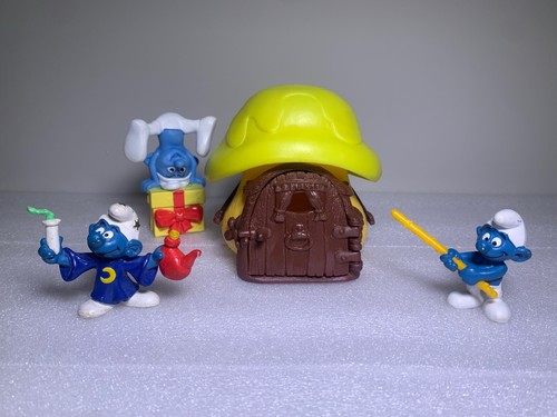 Cottage-54 Smurfs Village Vintage Yellow Mushroom Smurf House Maison ...