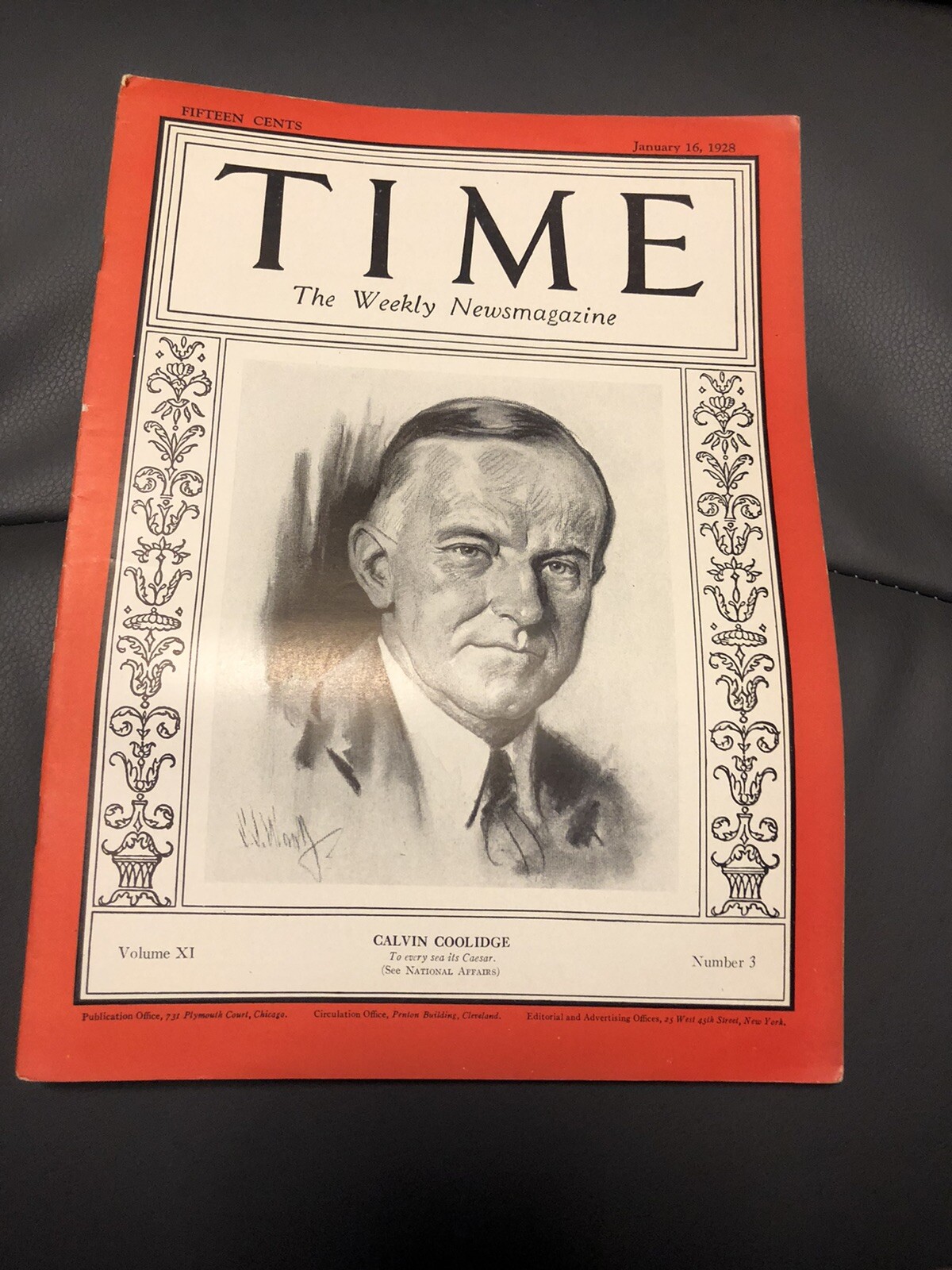MAGAZINE Time. CALVIN COOLIDGE January 16 1928. Like New | eBay