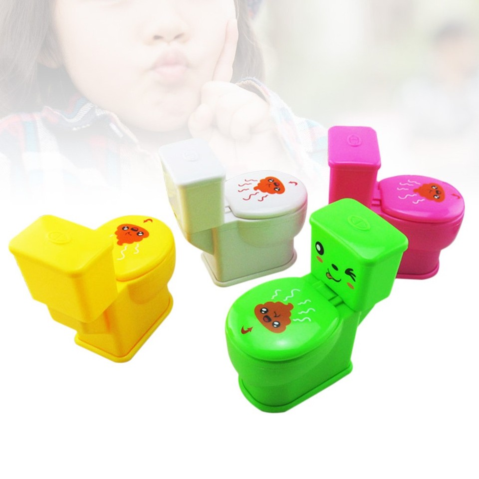 4 Pcs Novelty Mini Toilets Creative Funny Prank Toys Tiny Water Toilets ...