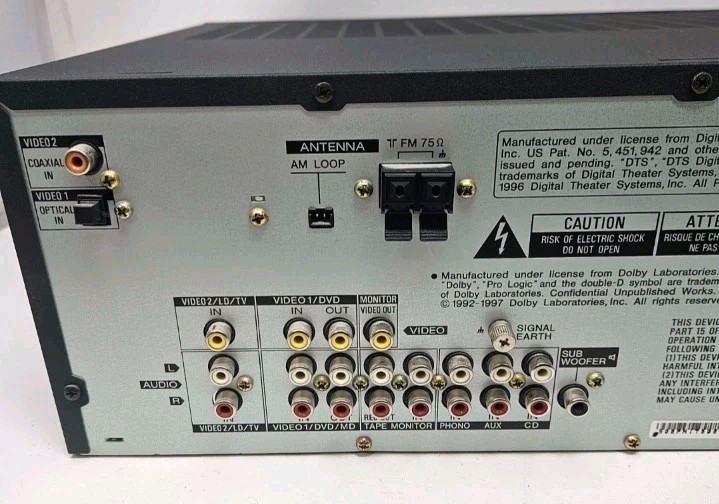 AIWA AV-D58U 5.1 ch Stereo A/V Receiver DSP/DTS Surround Super T-Bass ...