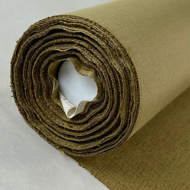 JAPANESE KIMONO FABRIC CLOTH BOLT OCHRE FINE PATTERN PURE SILK EE7417 ...