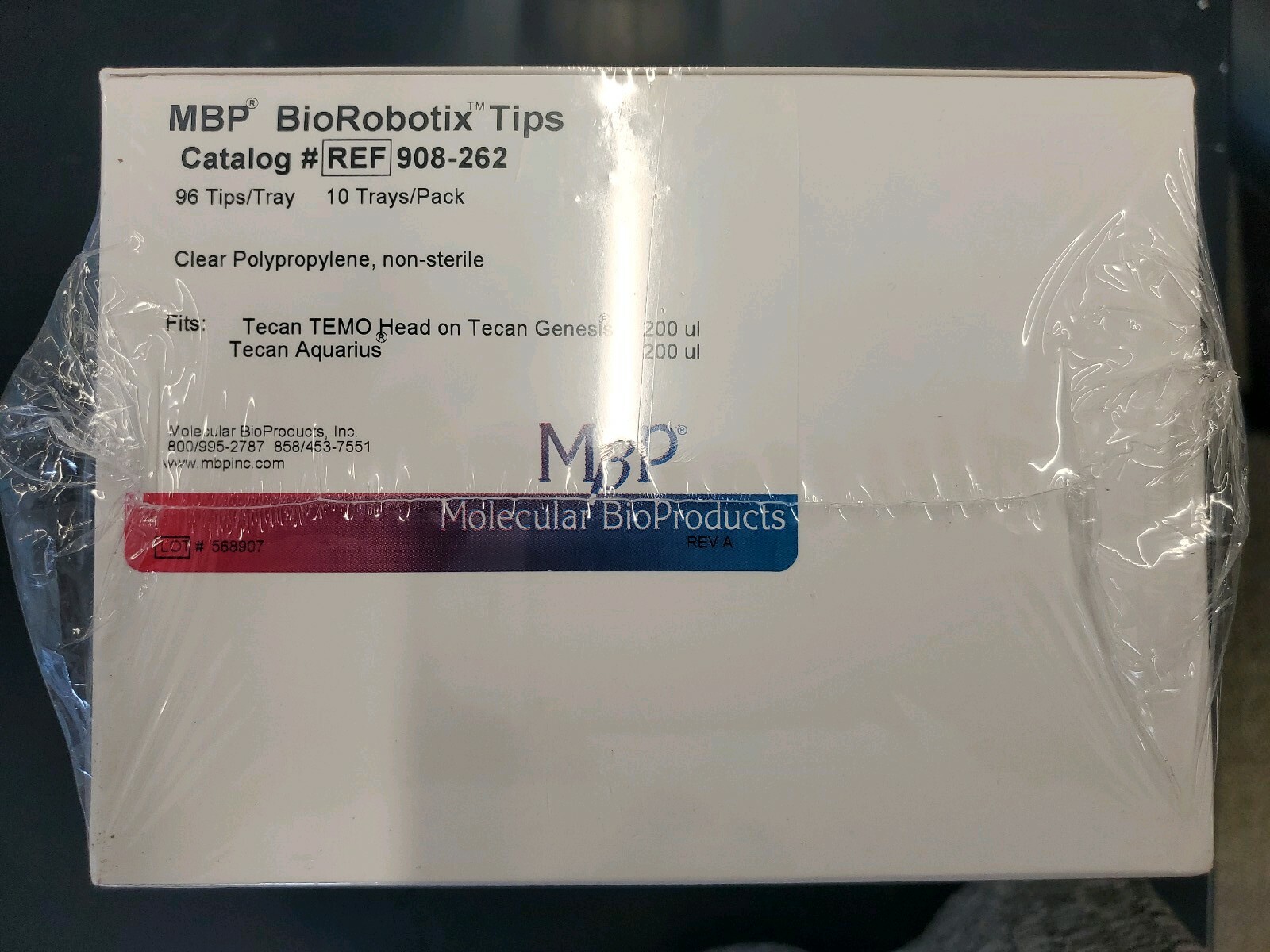 10 Trays Molecular BioProducts MBP BioRobotix 200ul Clear Poly non-sterile pipet | eBay