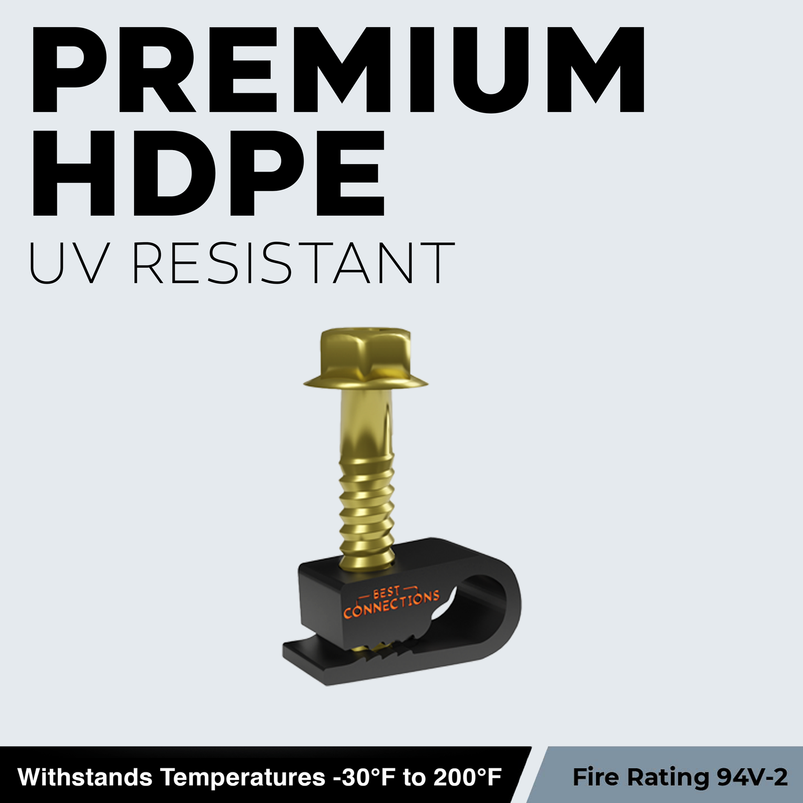 500 Pieces Black Single Screw Flex Clips for RG59 RG6 Coax Satellite ...