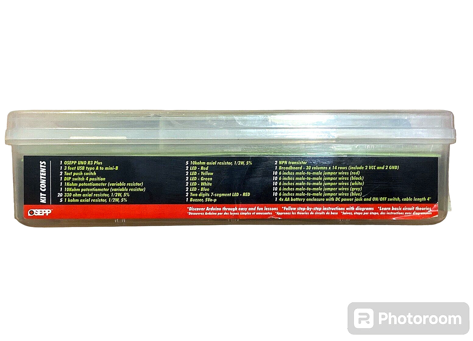 New Arduino Basics 101 Starter Kit Includes OSEPP Uno R3 Plus Board