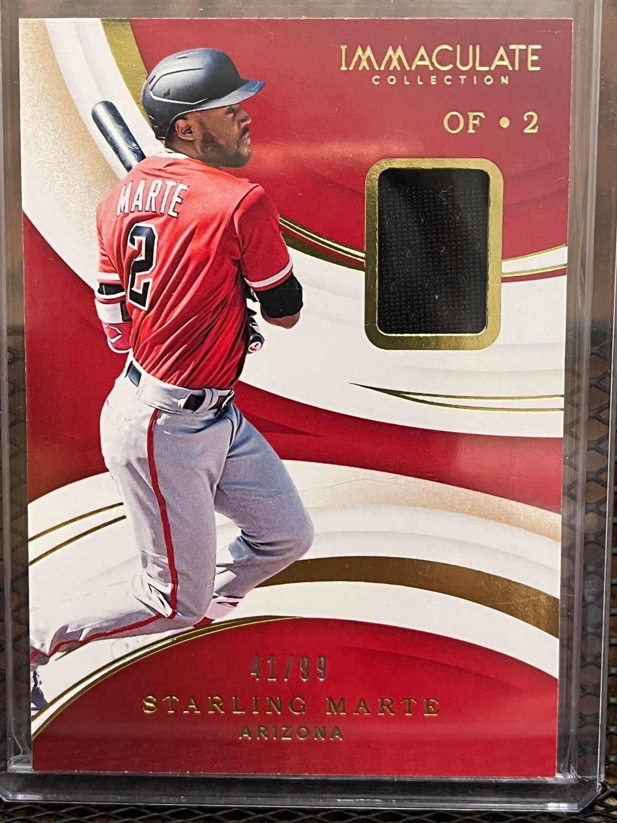STARLING MARTE 2020 IMMACULATE ARIZONA DBACKS GAME WORN JERSEY PATCH ...